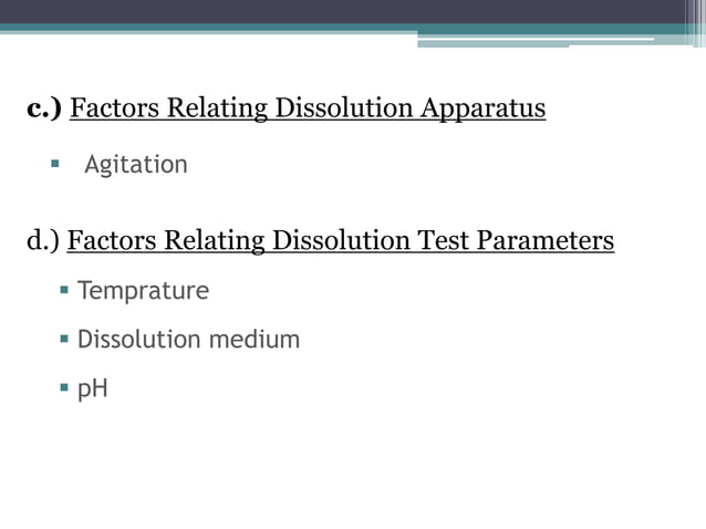 Dissolution Models and Methods, Factors and Kinetics. | PPTX