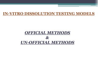 Dissolution Models and Methods, Factors and Kinetics. | PPTX