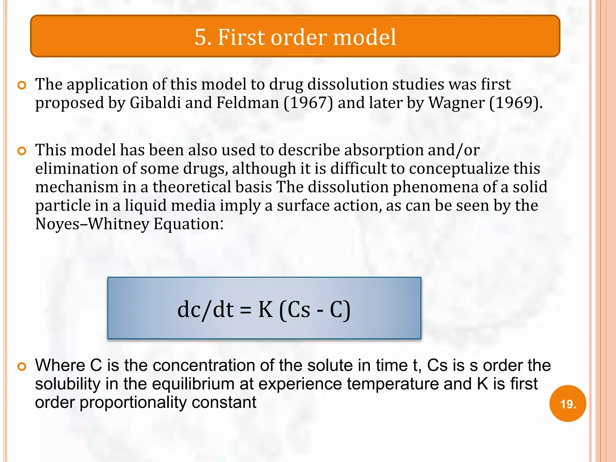Dissolution models (sem 1) | PPTX