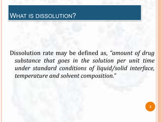 Dissolution models (sem 1) | PPTX