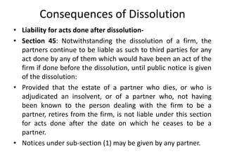 Dissolution of a firm 4 | PPT