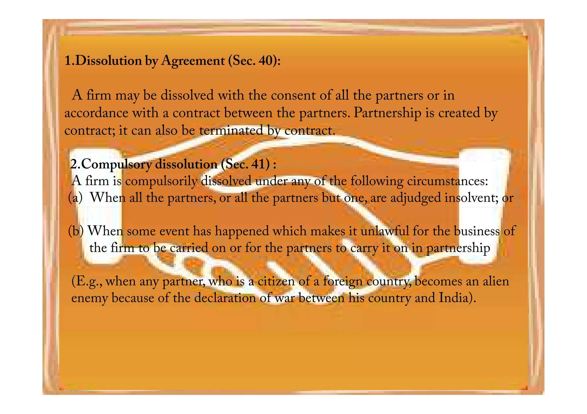 Dissolution of firm ppt | PDF