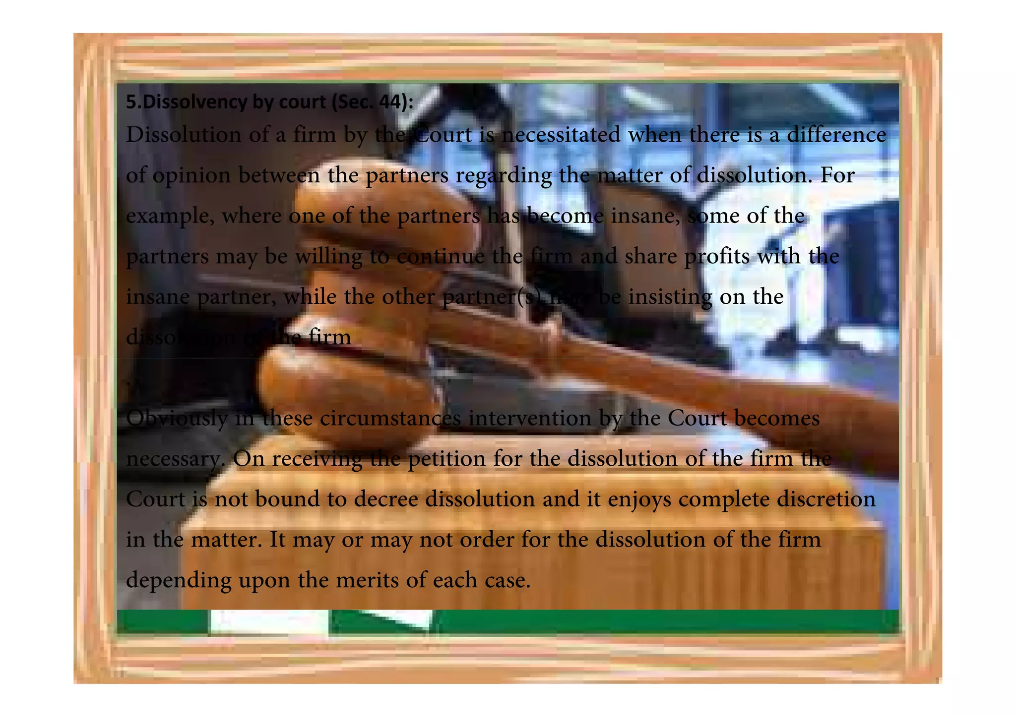 Dissolution of firm ppt | PDF