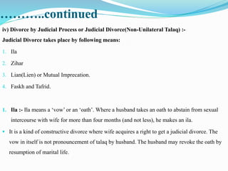 Dissolution of Muslim marriage | PPTX