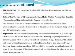 Dissolution of Muslim marriage | PPTX