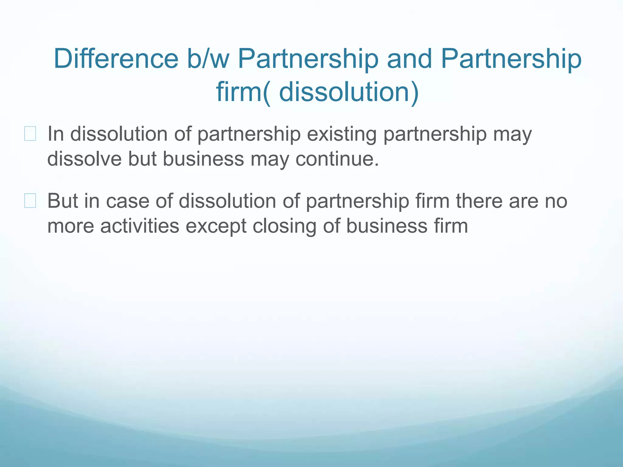 Dissolution of partnership firm | PPTX