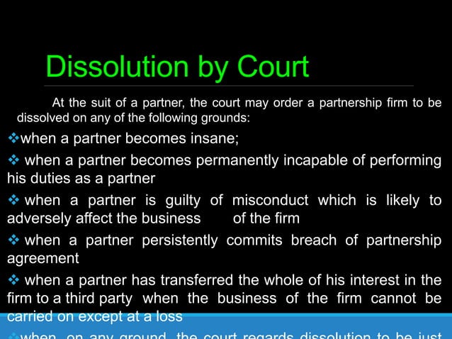 Dissolution of partnership firm | PPTX | Business | Business and Finance