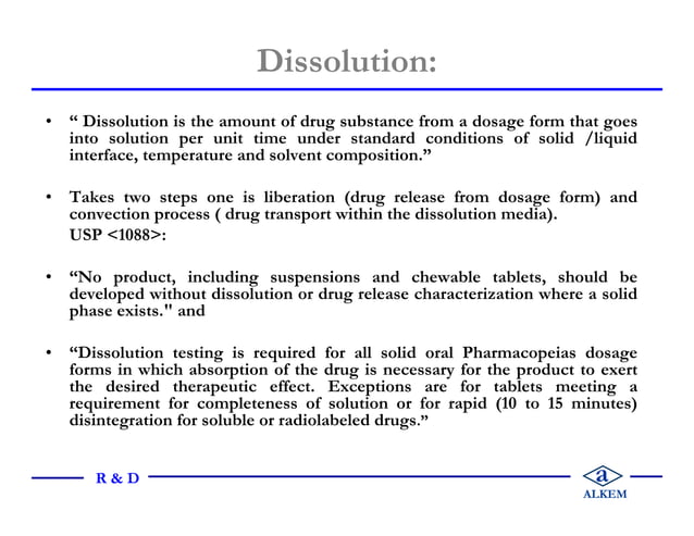 Dissolution presentation by subhakanta Dhal | PPT