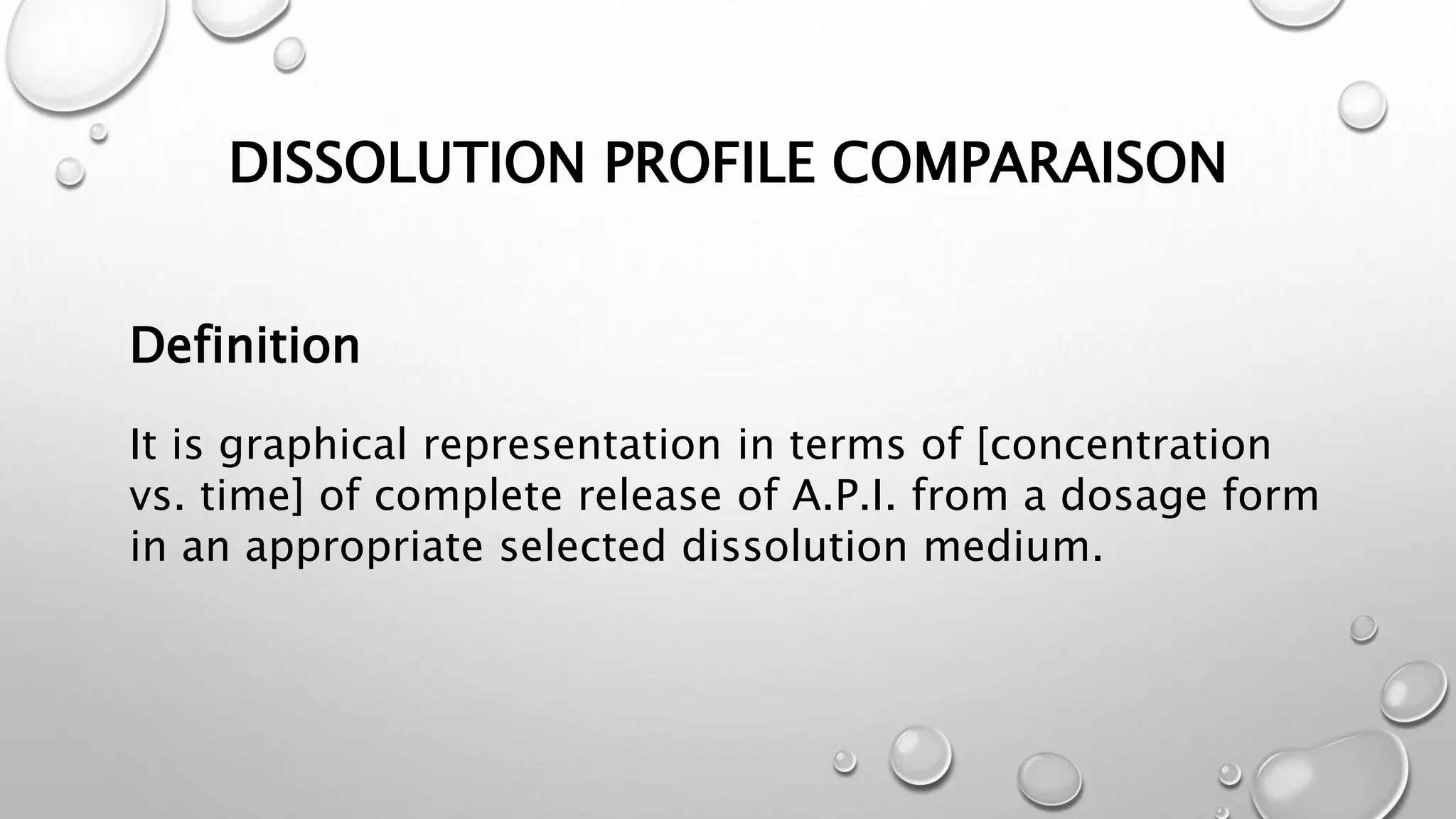 Dissolution profile comparison | PPTX