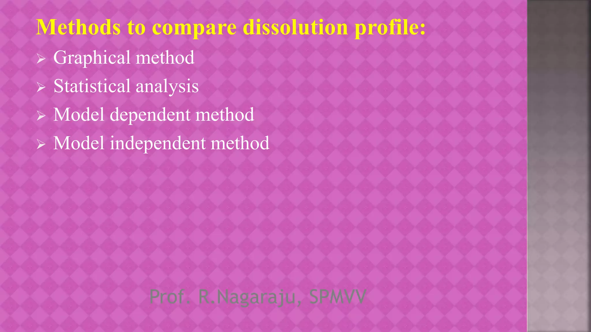 Dissolution profile comparisons | PPTX