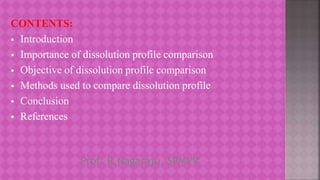 Dissolution profile comparisons | PPTX