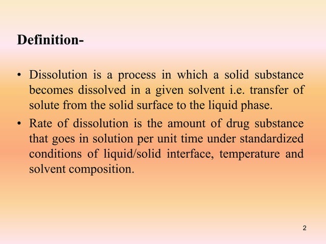 Dissolution study | PPTX