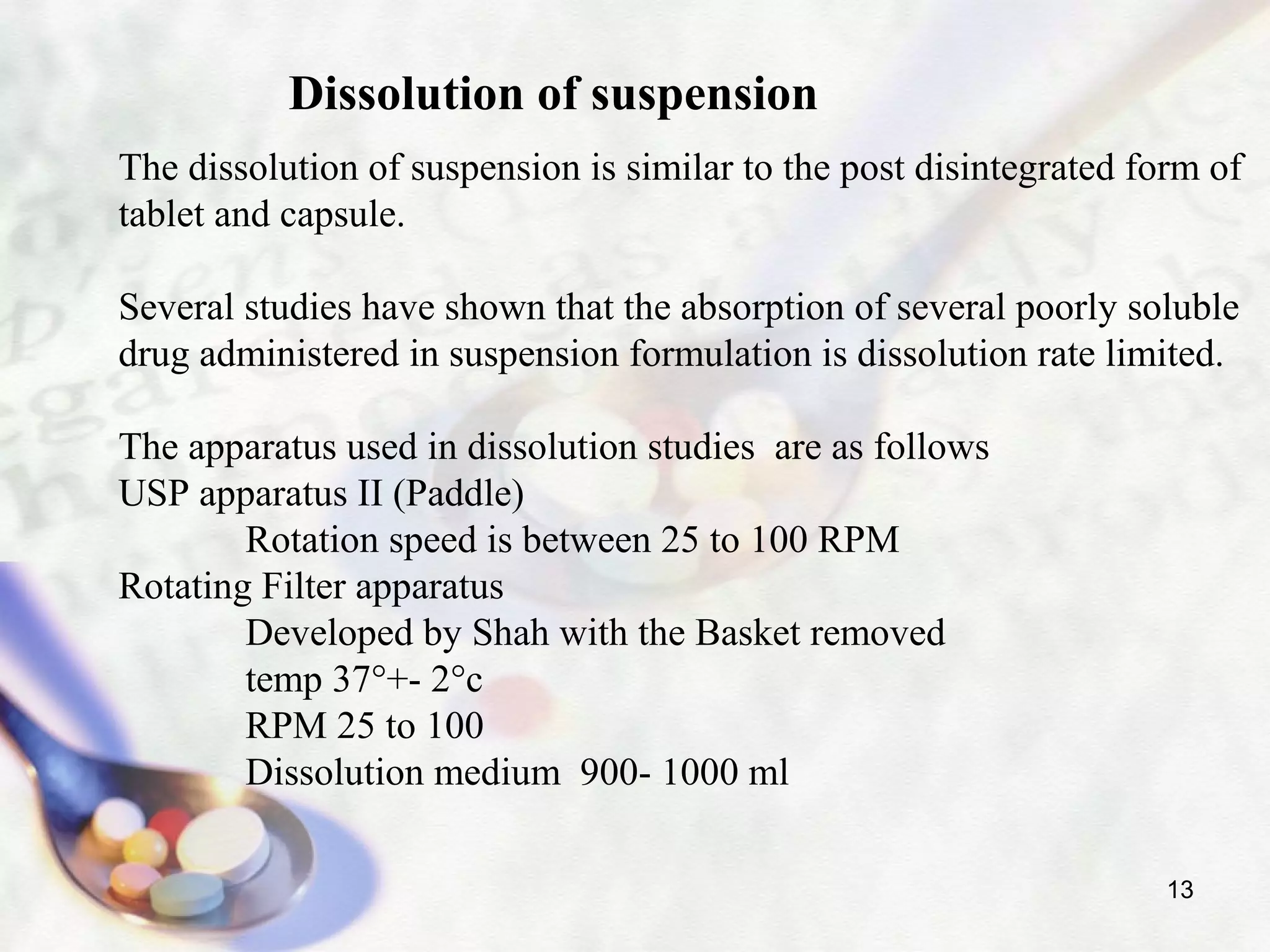 Dissolution study of solids and suspension.ppt