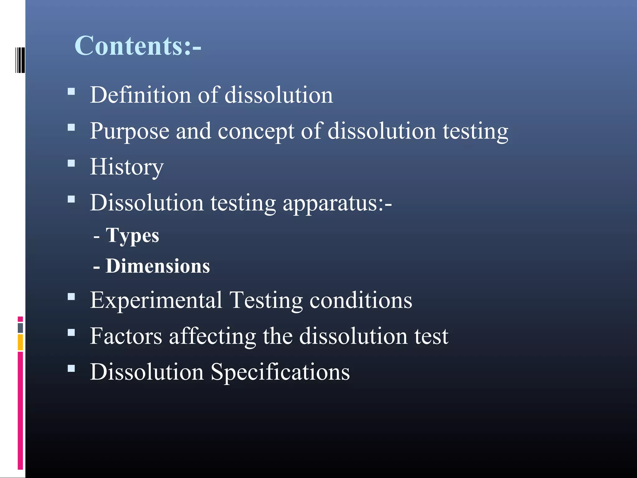 Dissolution Testing in Pharmaceuticals | PPT