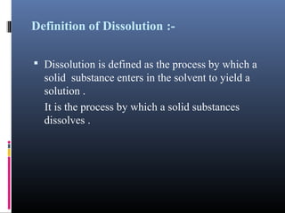 Dissolution Testing in Pharmaceuticals | PPT