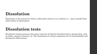 Dissolution test | PDF