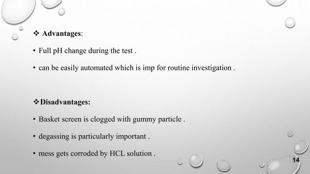 Dissolution Test Apparatus | PPTX | Chemistry | Science