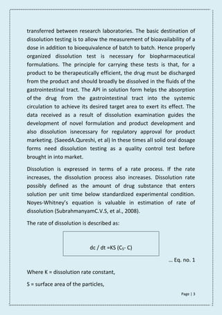 Dissolution test apparatus | PDF