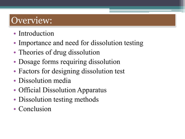 Dissolution testing conventional and controlled release products | PPTX ...