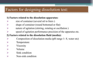 Dissolution testing conventional and controlled release products | PPTX
