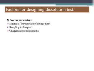Dissolution testing conventional and controlled release products | PPTX