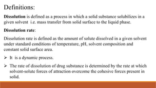 Dissolution theories and IVIVC | PDF
