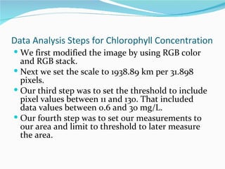 Dissolved Organic Matter versus Chlorophyll Concentration | PPT