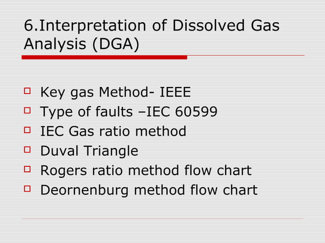 Dissolved gas analysis of power transformer oil | PPT | Chemistry | Science