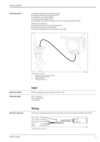 Dissolved Oxygen Sensors-Oxymax COS51D | PDF