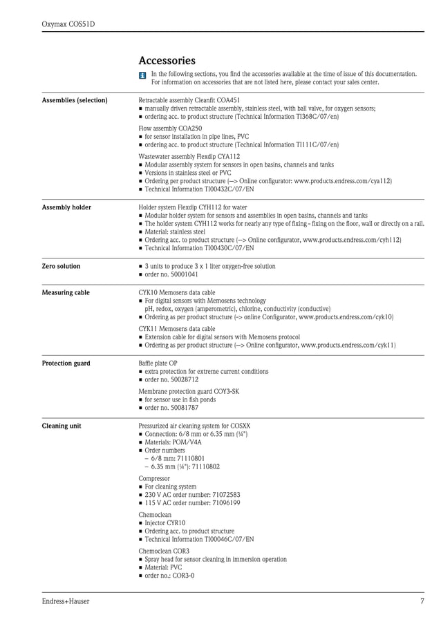 Dissolved Oxygen Sensors-Oxymax COS51D | PDF