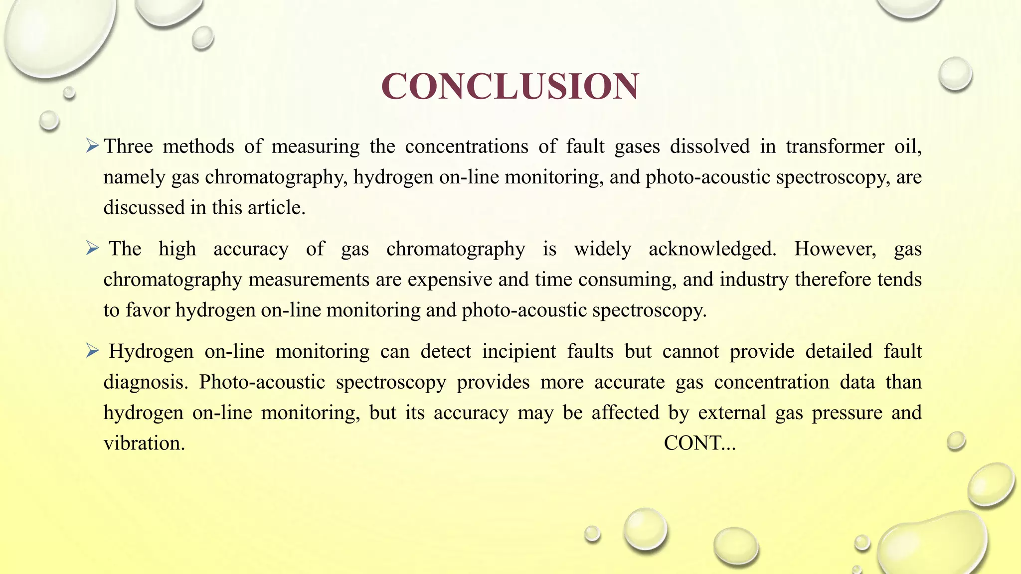 Dissolve gas anylysis measurement and interpretation technique | PPTX