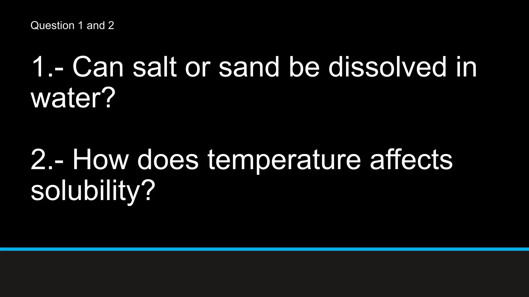 Dissolve in water experiment | PPTX