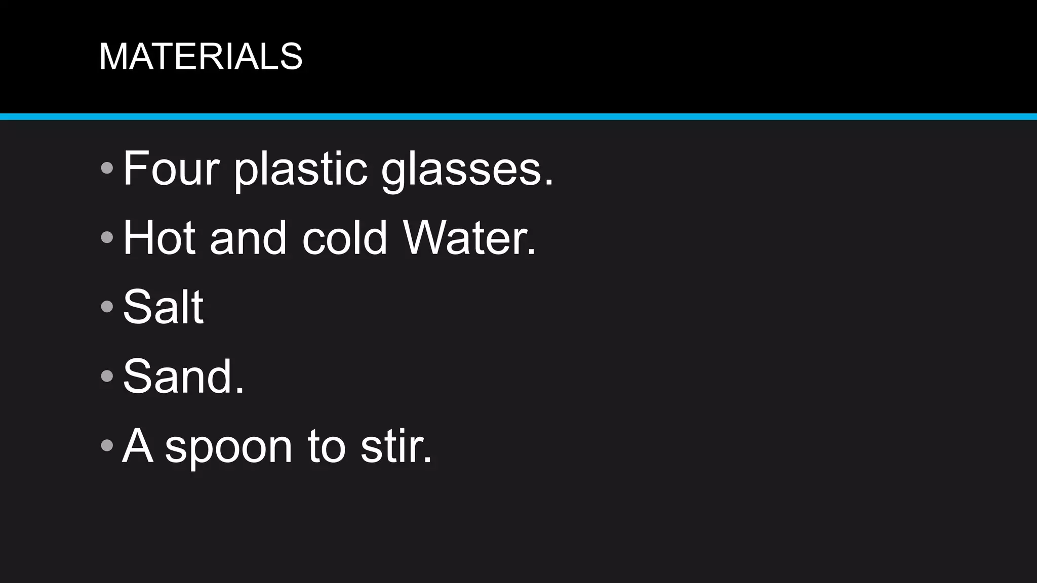 Dissolve in water experiment | PPTX