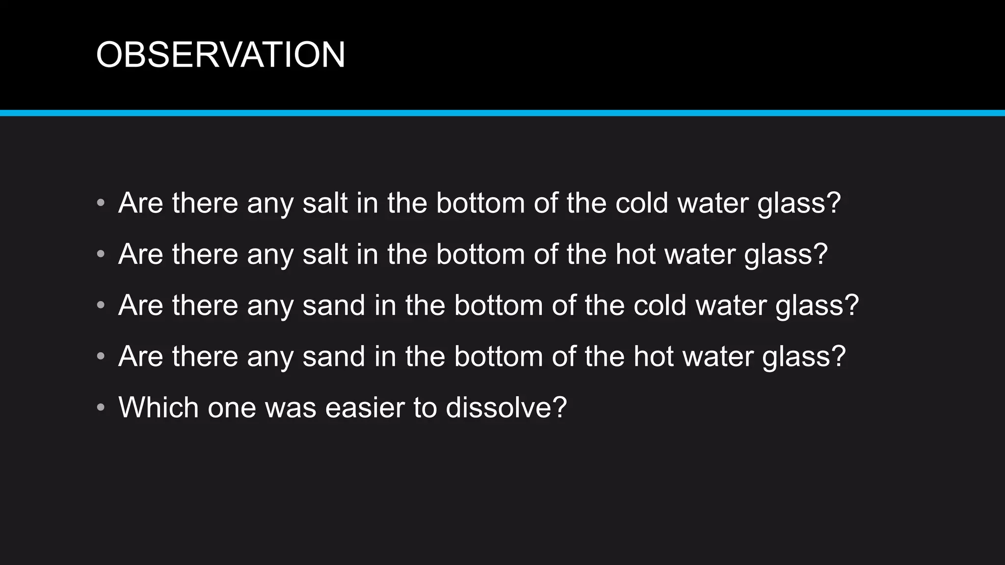 Dissolve in water experiment | PPTX