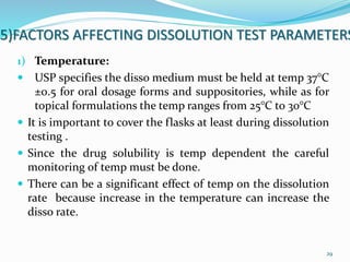DISSOLUTION AND FACTORS AFFECTING DISSOLUTION | PPTX