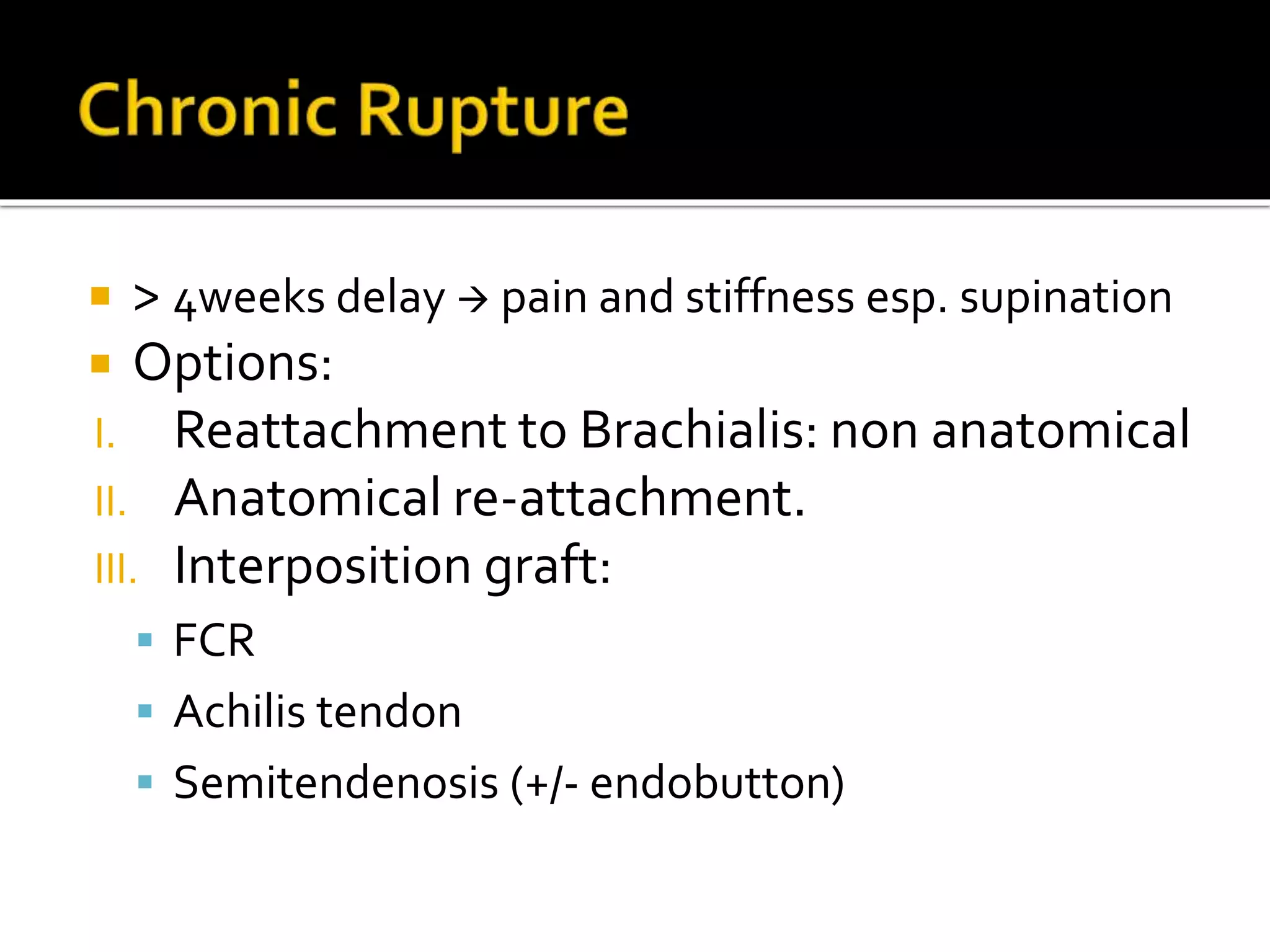 Distal biceps tendon rupture - by Hussain Algawahmed | PPTX
