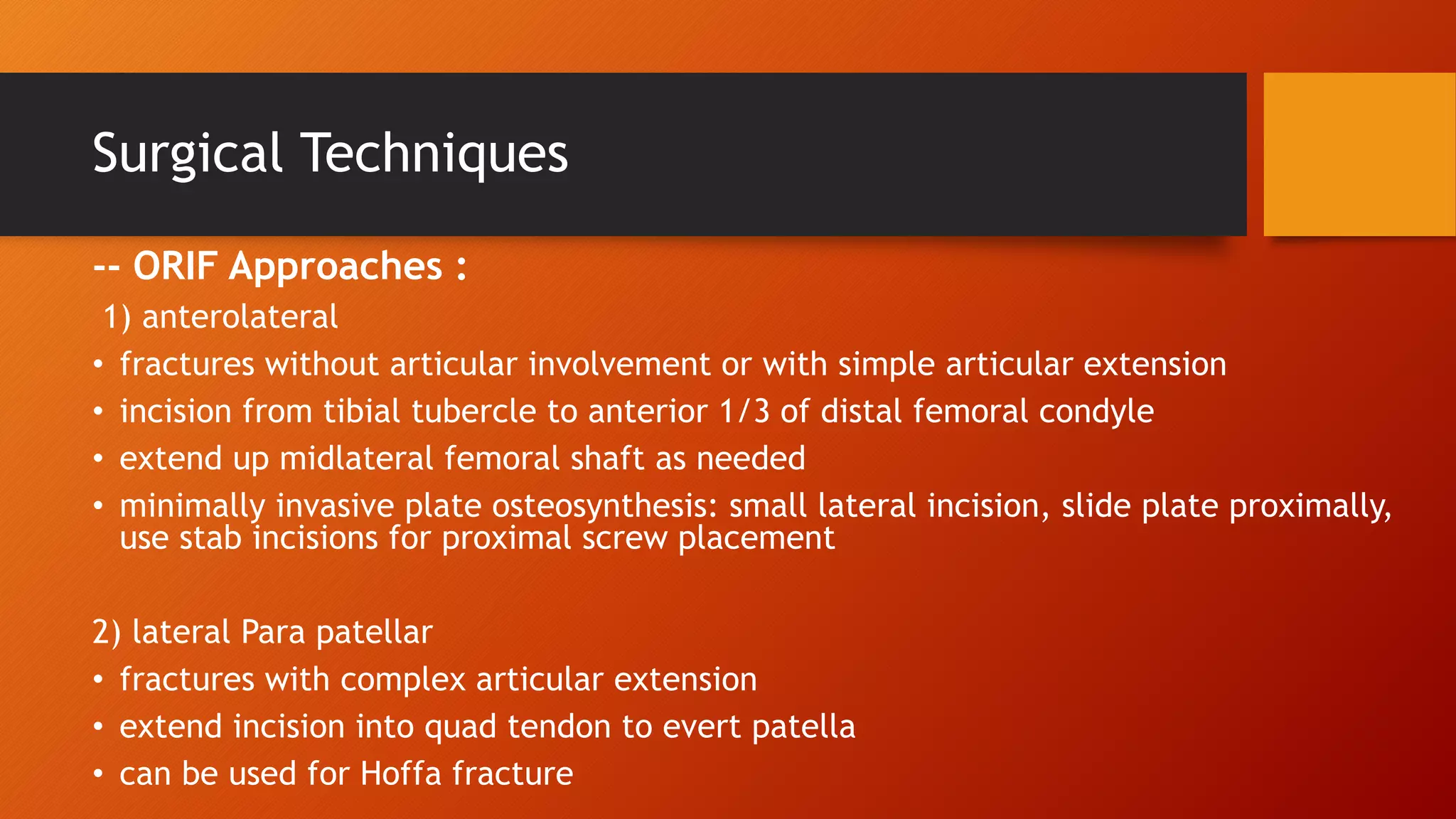 Distal Femur Fractures Ppt