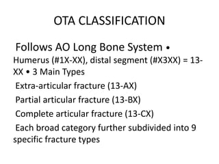 Distal humerus fracture | PPTX