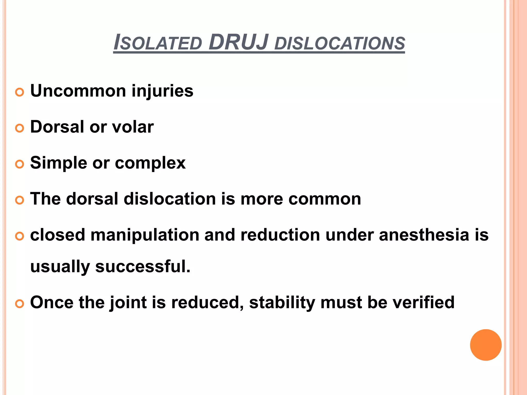 Distal radioulnar joint injuries | PPTX