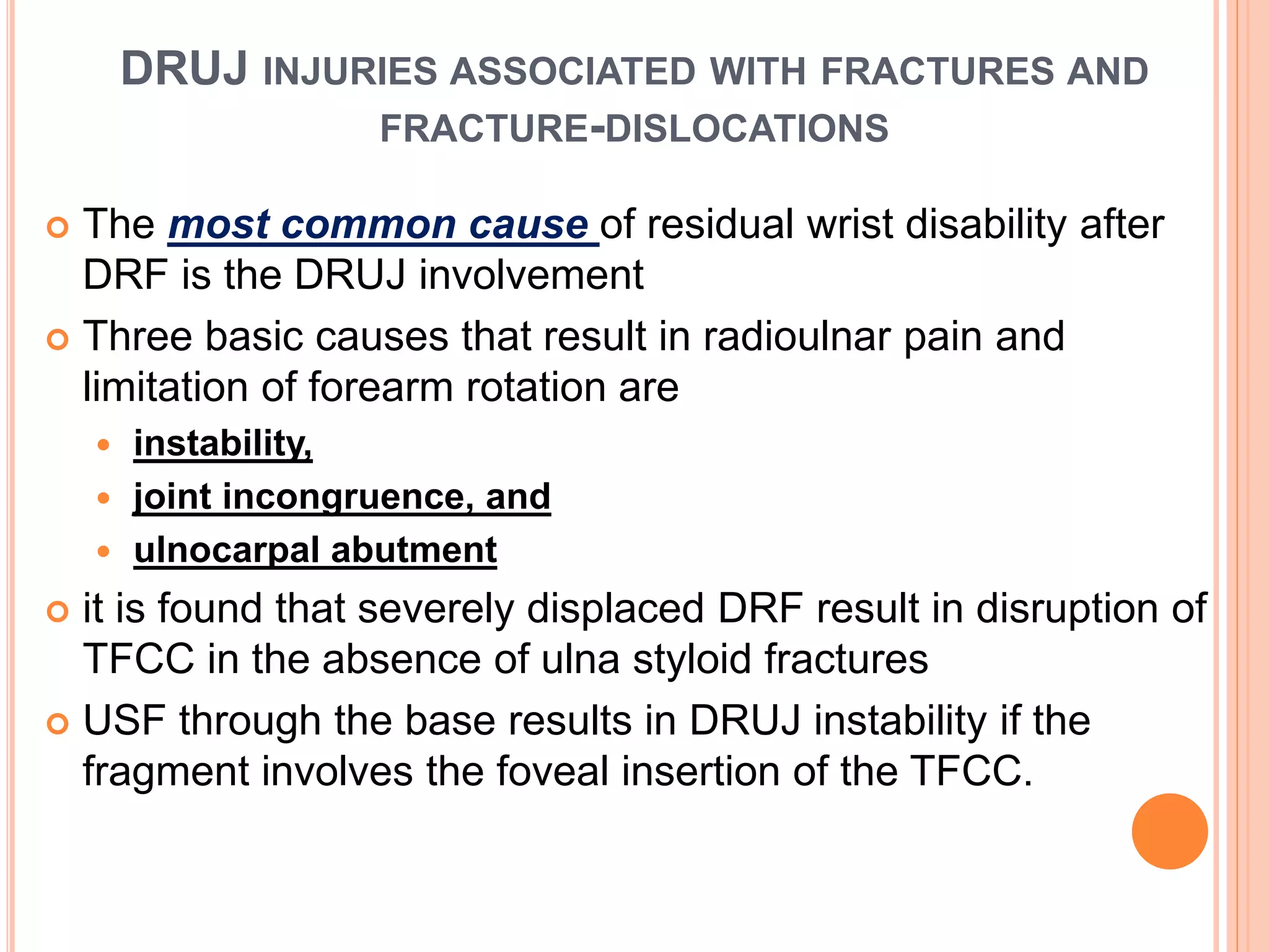 Distal radioulnar joint injuries | PPTX
