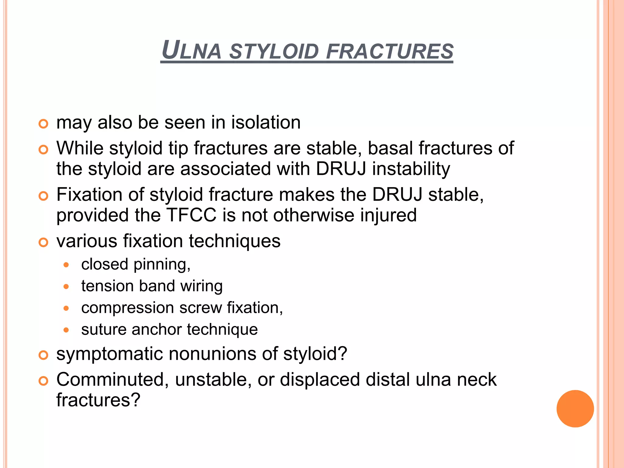 Distal radioulnar joint injuries | PPTX