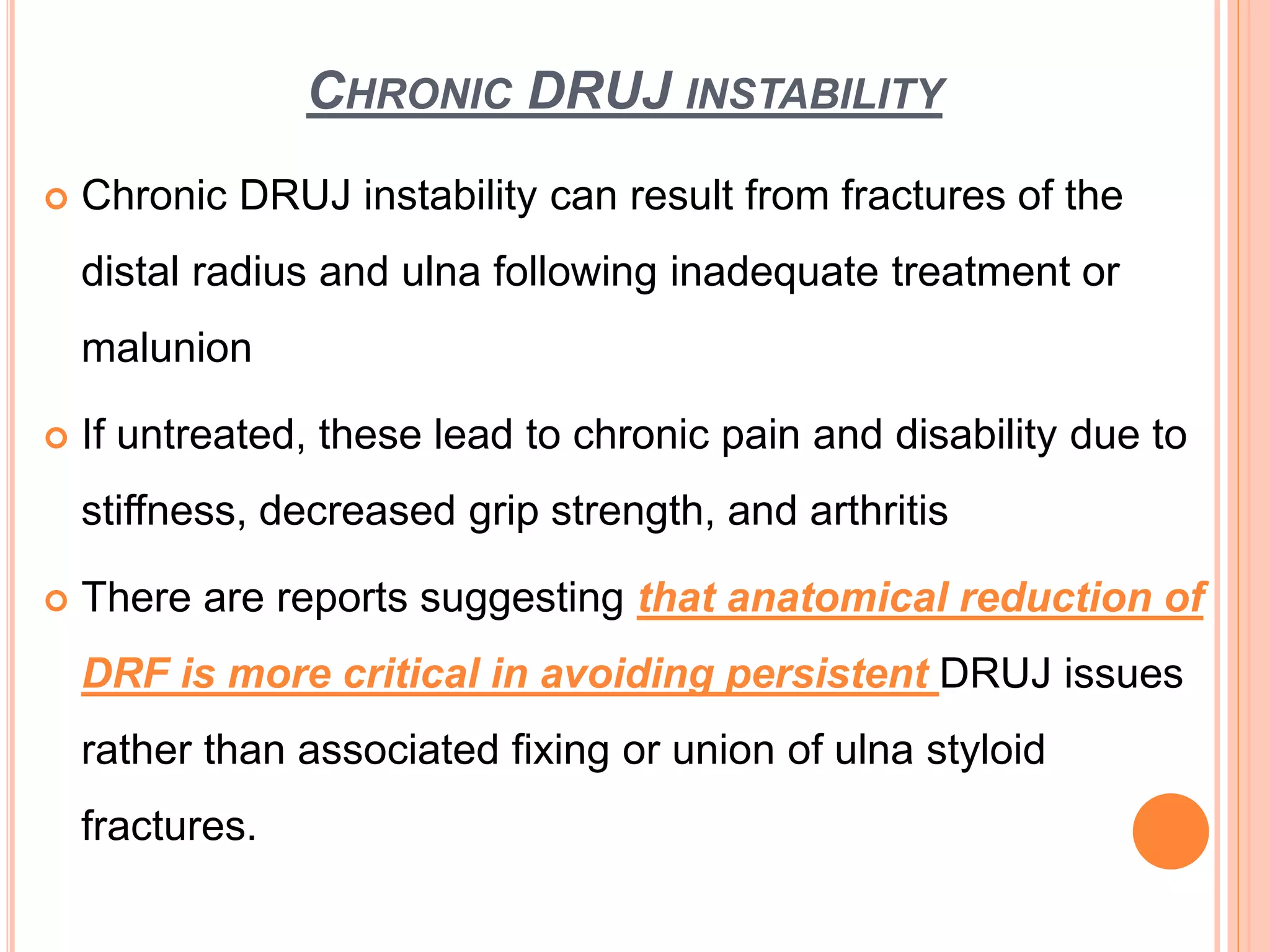 Distal radioulnar joint injuries( DRUJ) and carpal instability | PPTX