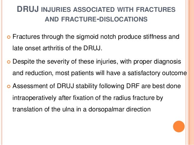 Distal radioulnar joint injuries( DRUJ) and carpal instability