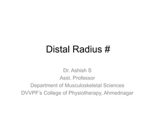 Distal radius | PPTX