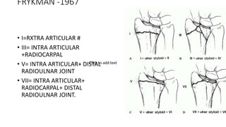 Distal radius fracture in adults | PPTX
