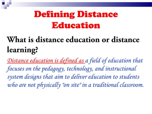 Distance Education | PPT