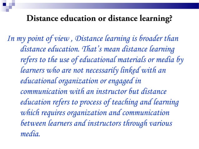 Distance Education | PPT