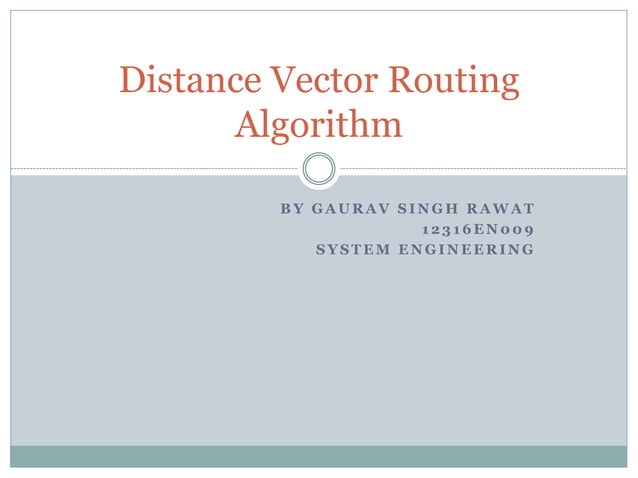 Distance vector routing algorithm | PPT Distance vector routing algorithm | PPT