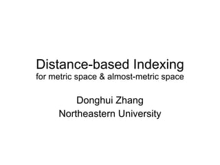 Distance Based Indexing | PPT