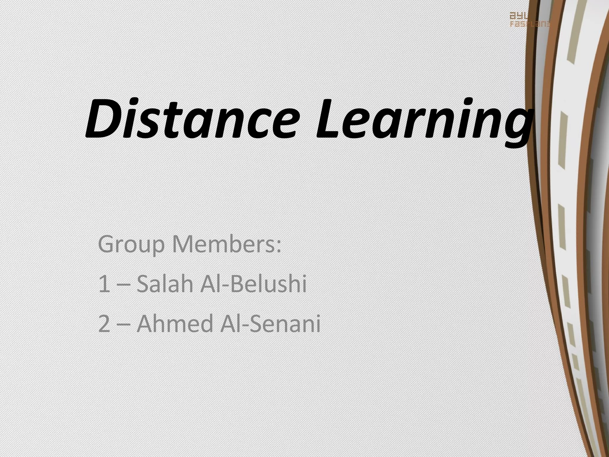Distance Learning | PPT